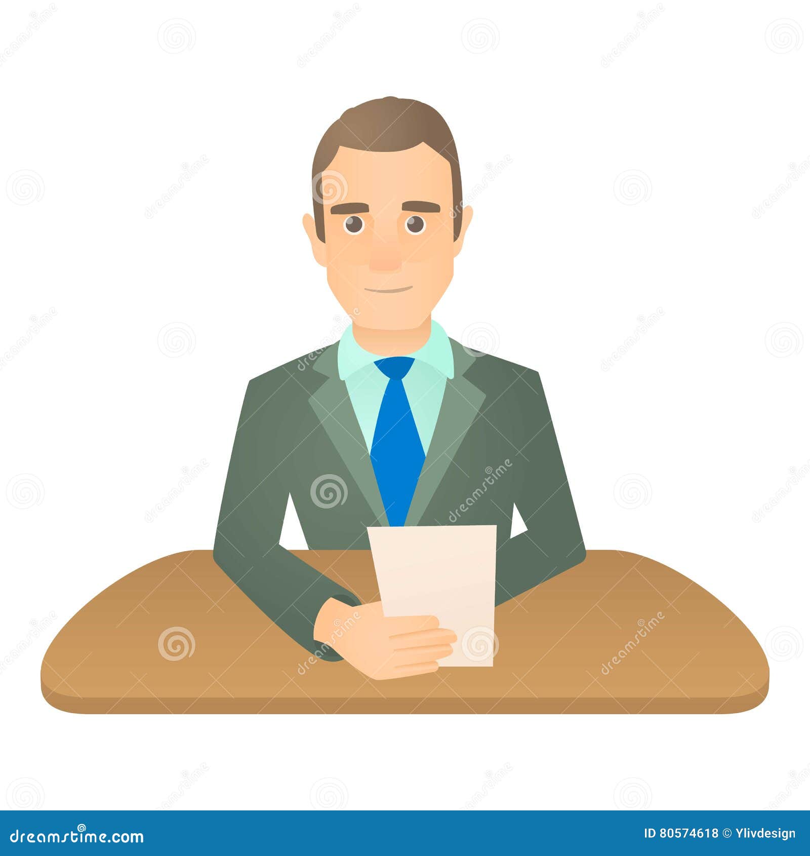Man Presenter Icon, Cartoon Style Stock Vector - Illustration of ...