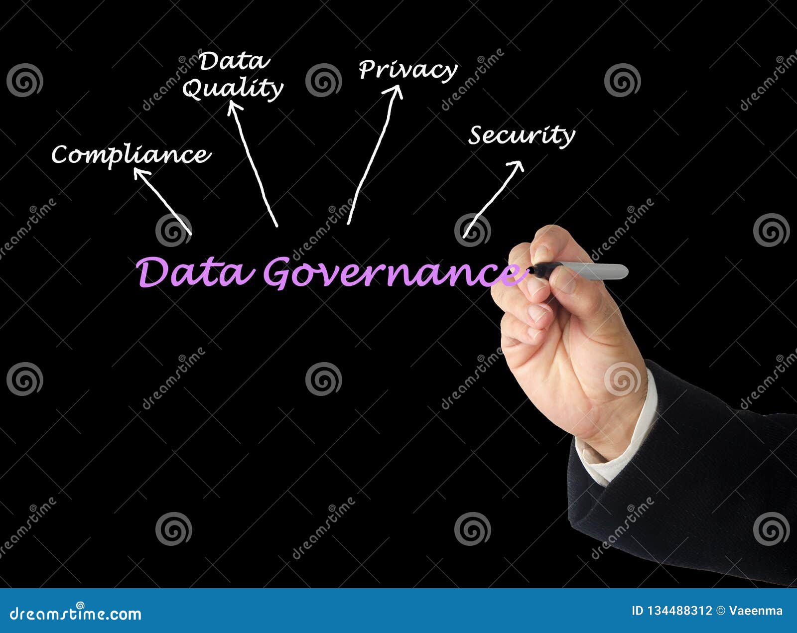 Data Governance Goals stock photo. Image of diagram - 134488312