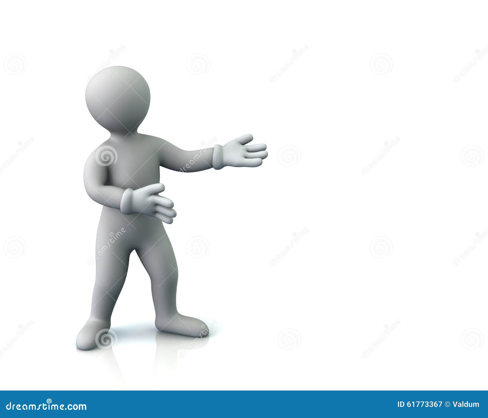 Man presenting empty space stock illustration. Illustration of ...