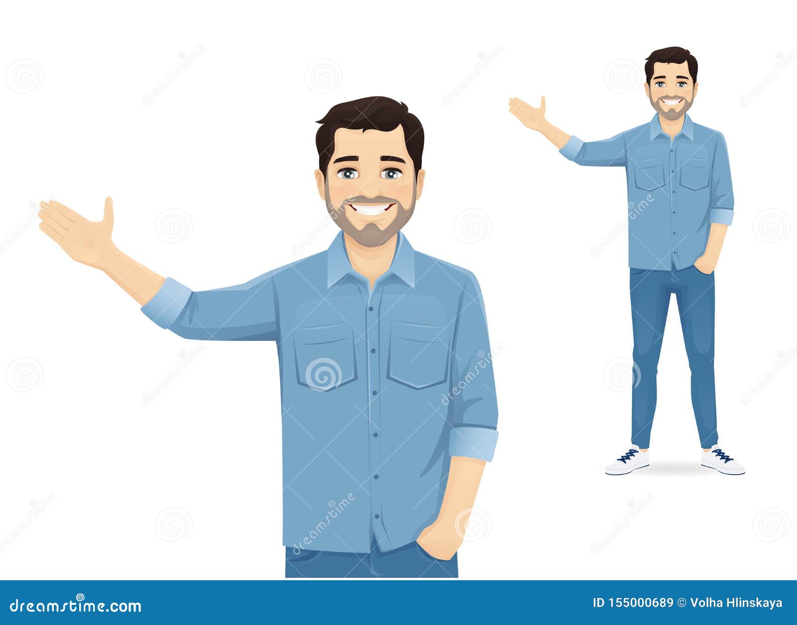 Man presenting stock vector. Illustration of professional - 155000689