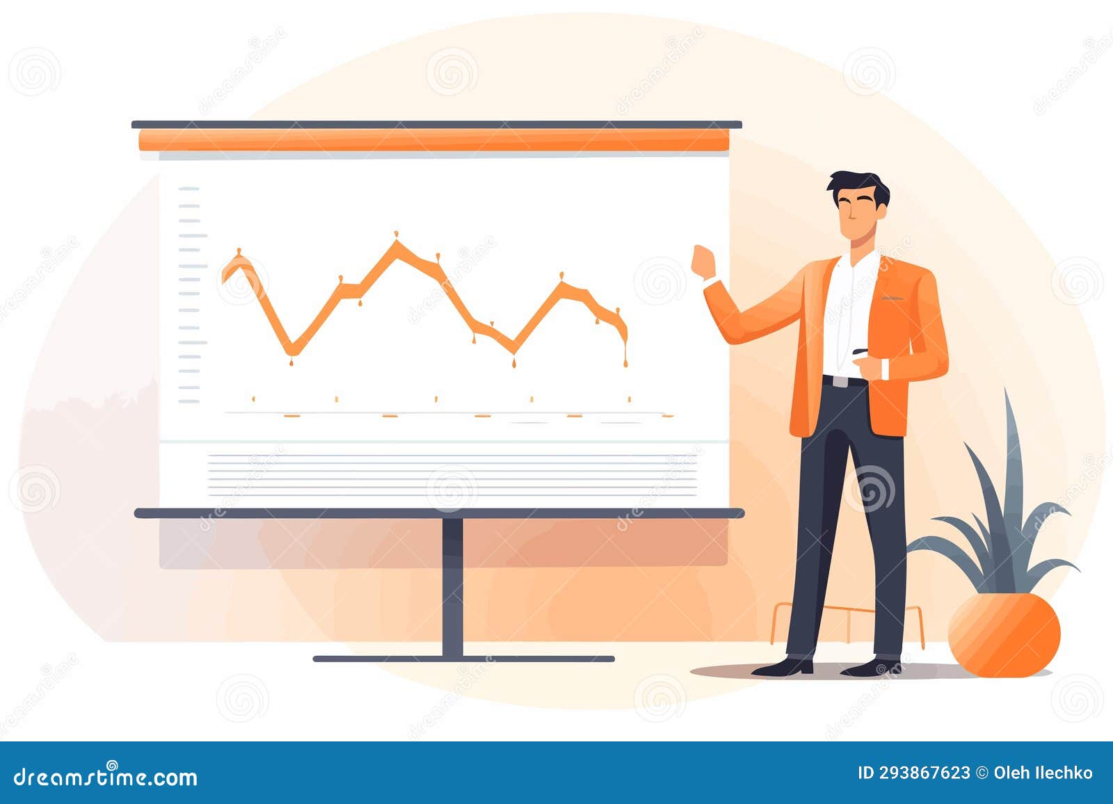 Man Presenting Slides Vector Flat Minimalistic Isolated Illustration ...