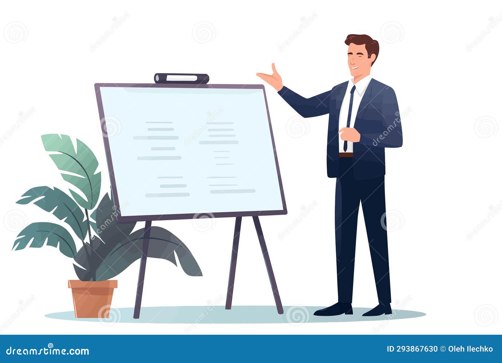 Man Presenting Slides Vector Flat Minimalistic Isolated Illustration ...