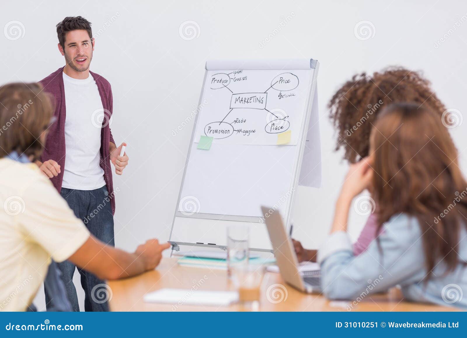 Man Presenting To His Creative Team Stock Image - Image of design ...