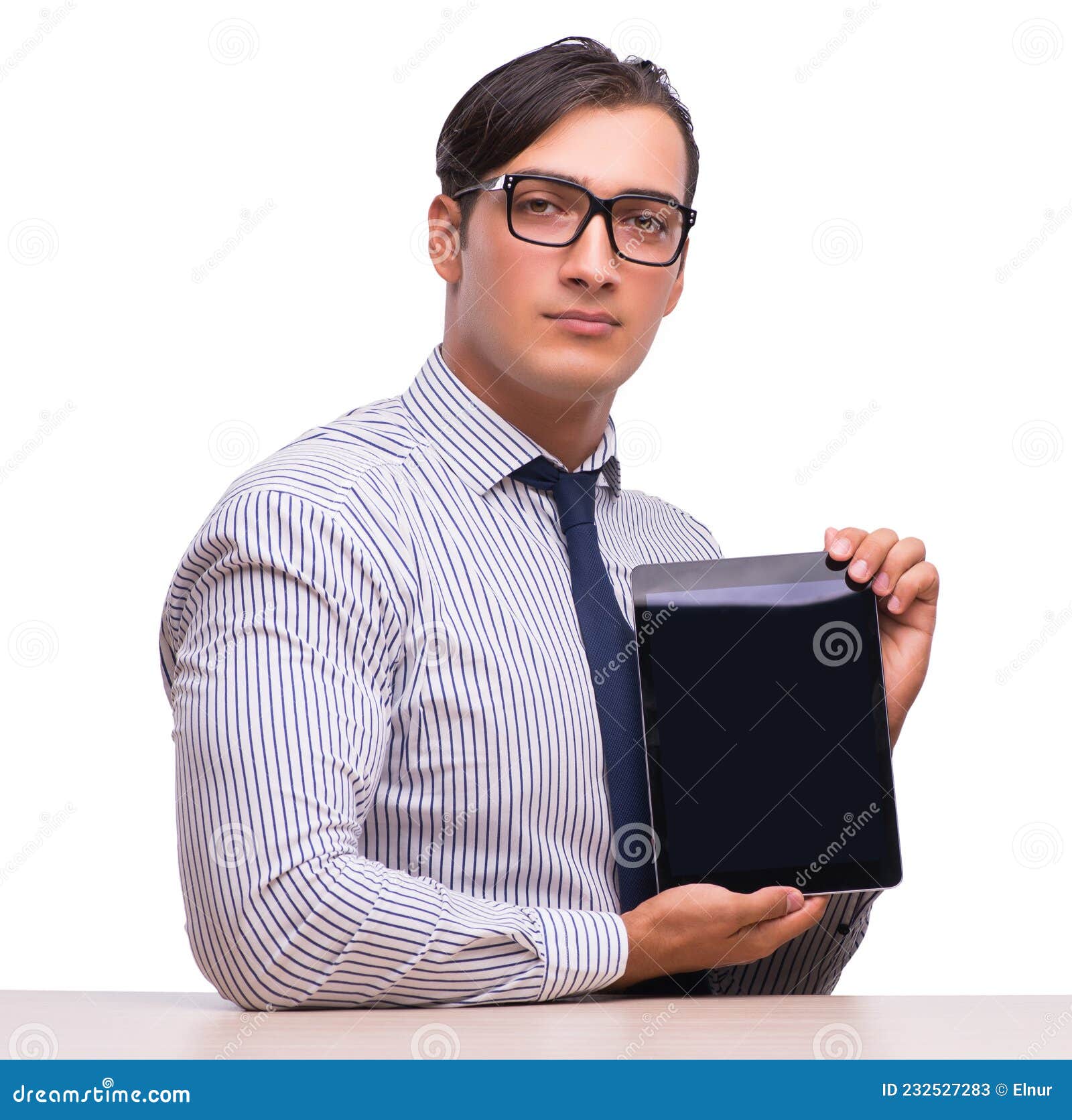 Man Presenting Using Tablet Computer Stock Image - Image of executive ...