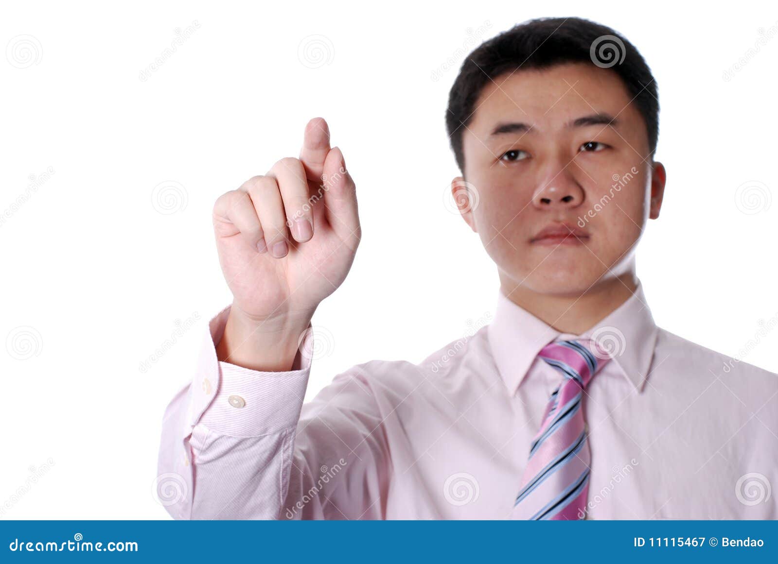 Man Pressing or Pointing Something Stock Image - Image of hand, style ...