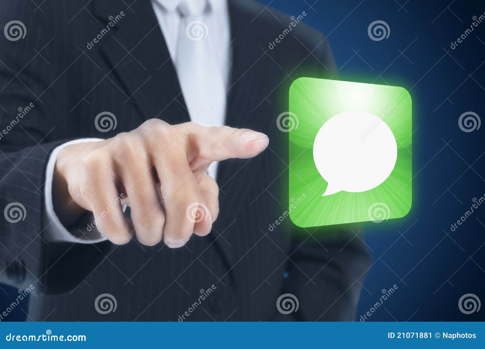 Man Pressing Touchscreen Button Stock Image - Image of organization ...