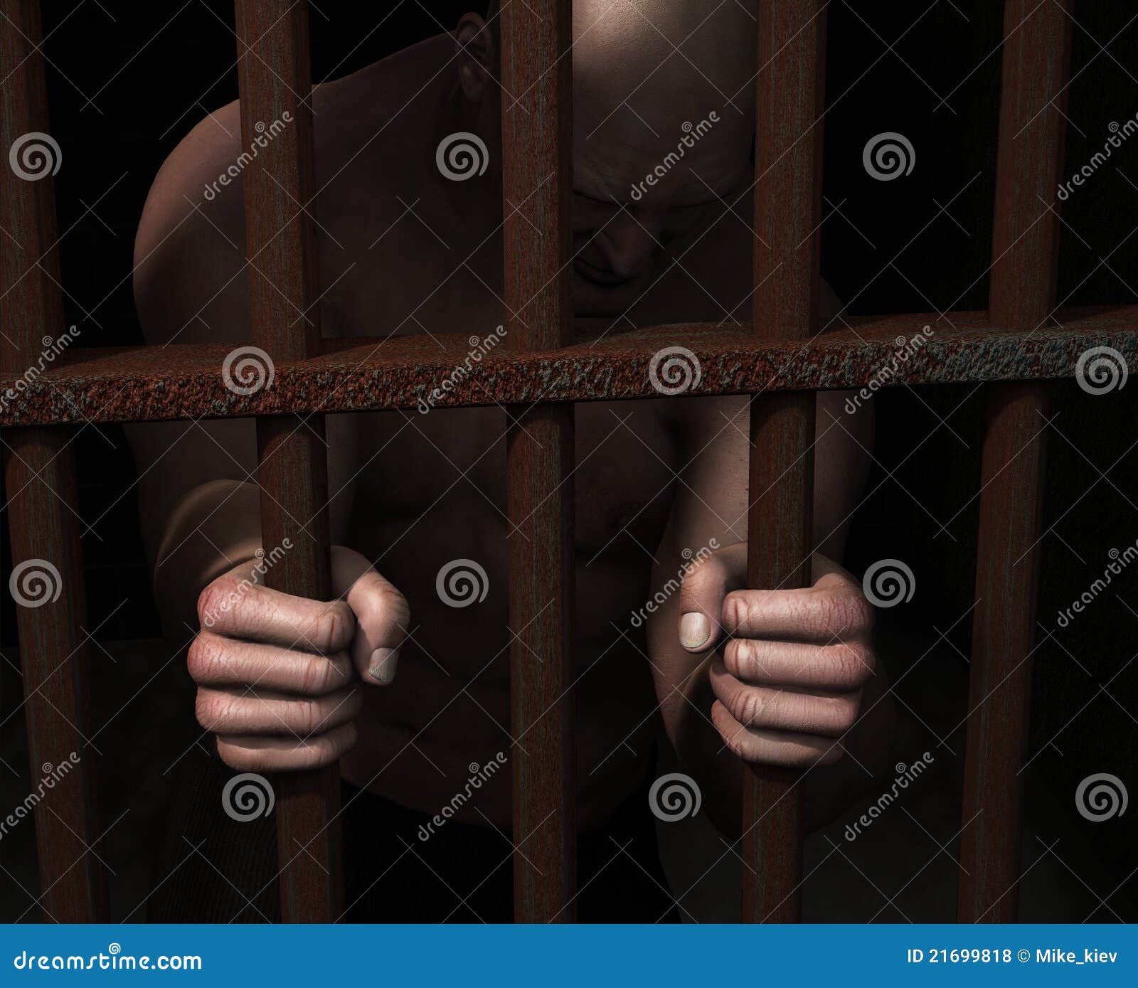 Man in prison stock illustration. Illustration of human - 21699818