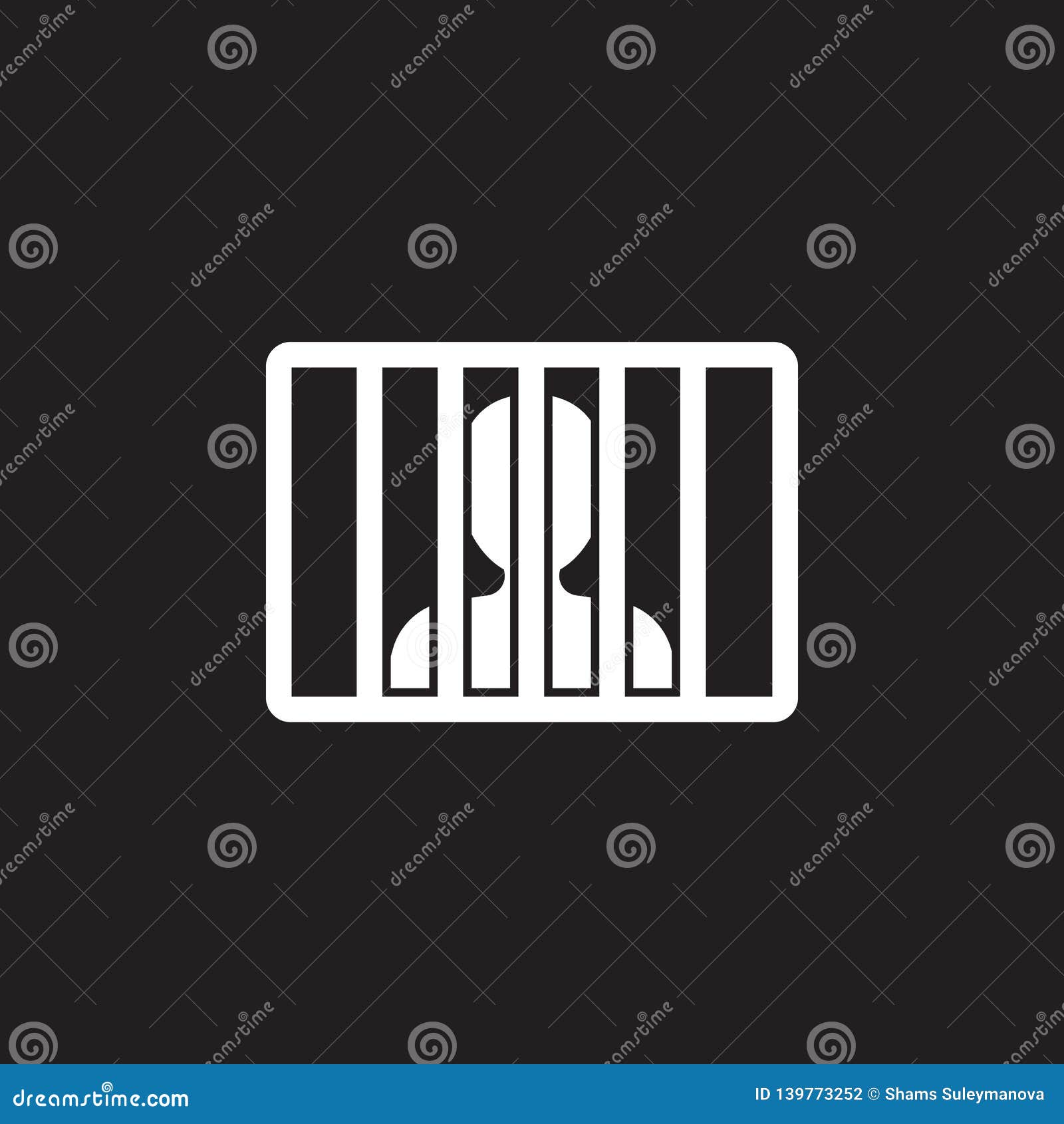 Man in Prison Icon. Simple Element Illustration. Man in Prison Symbol ...