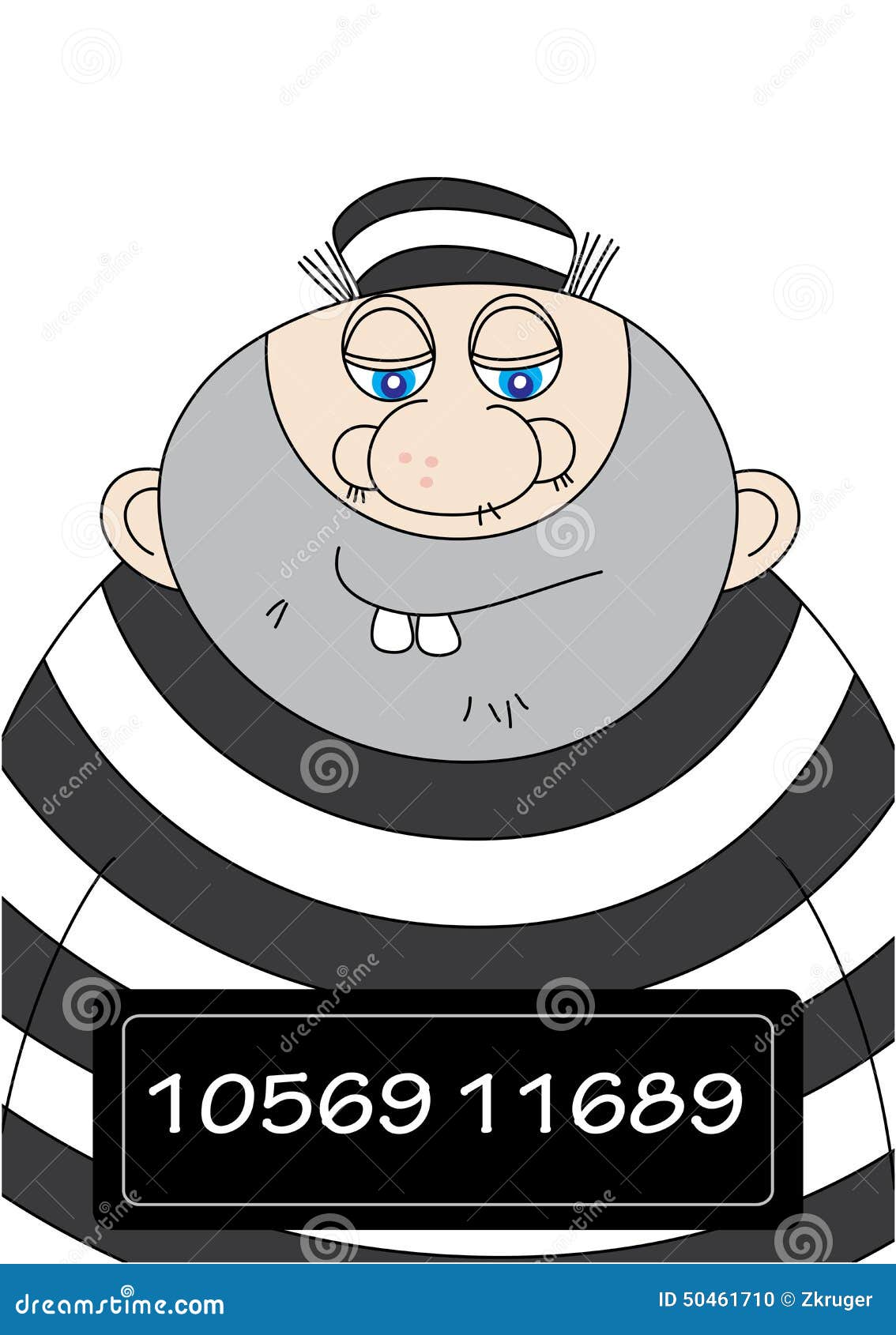 Man In Prison Uniform Mugshot Vector Illustration | CartoonDealer.com ...