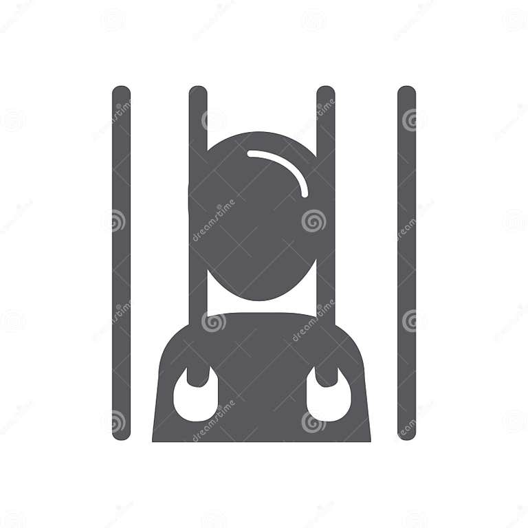 Man in Prison. Vector Illustration Decorative Design Stock Vector ...
