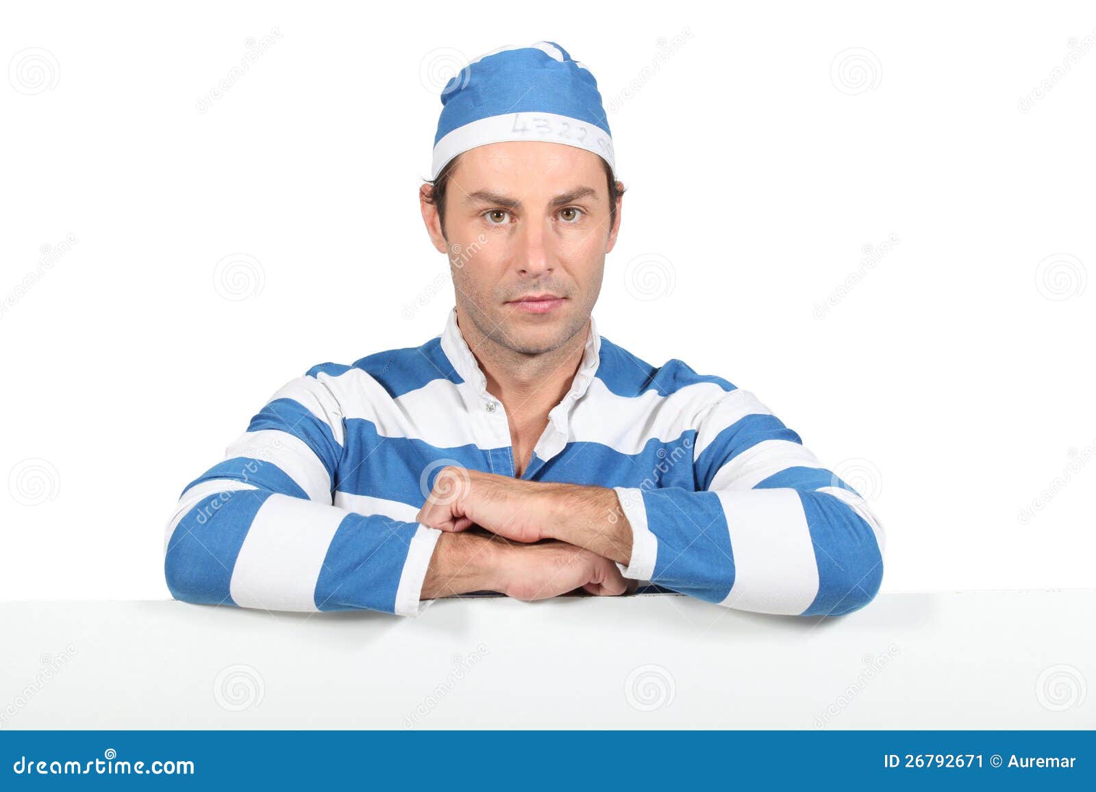 Man in prisoner outfit stock image. Image of legal, jail - 26792671