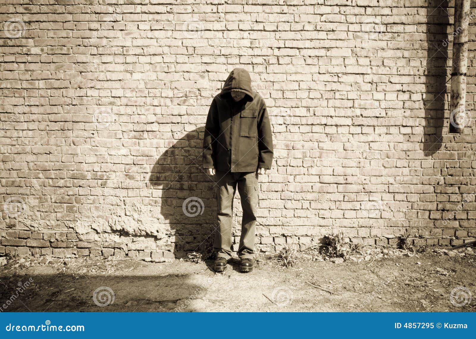 Man in problem stock image. Image of dirty, shoes, male - 4857295