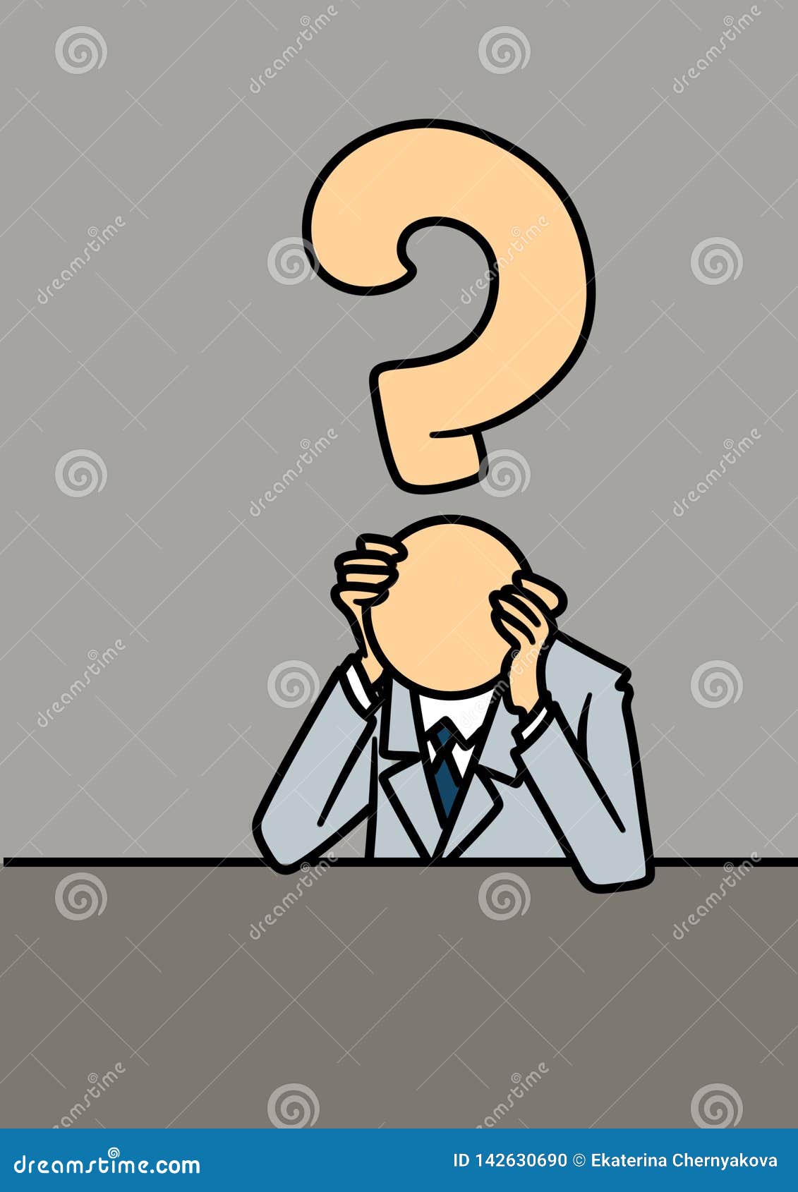 Man Problem Question Poster Cartoon Illustration Stock Illustration ...