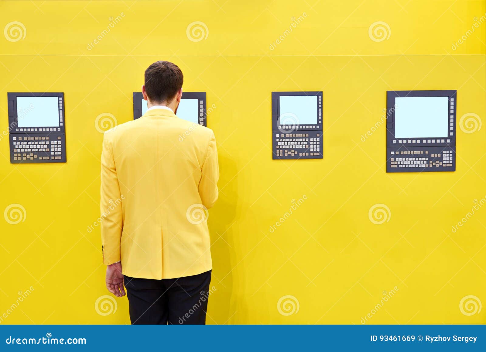 Man and process automation stock image. Image of machinery - 93461669