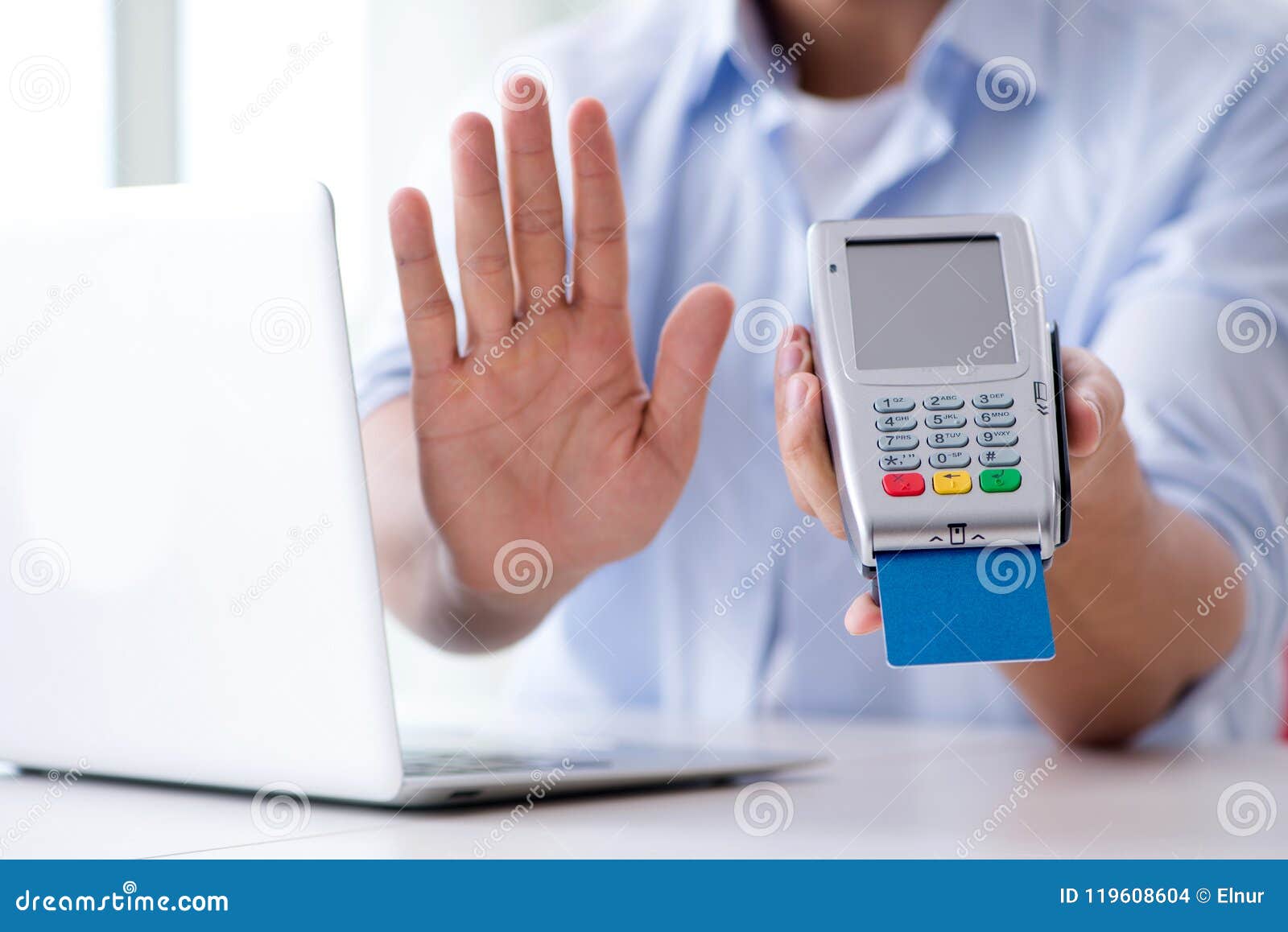 The Man Processing Credit Card Transaction with Pos Terminal Stock ...