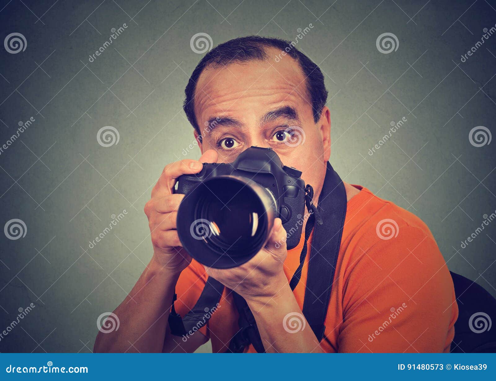 Man with Professional Dslr Camera Stock Image - Image of paparazzi ...