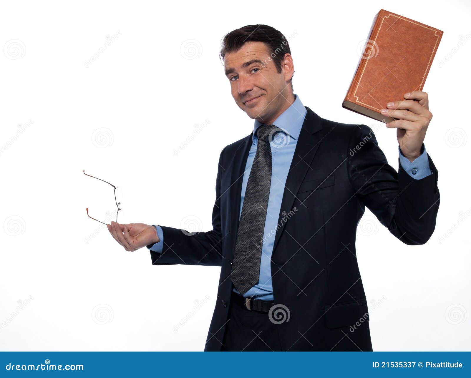 Man Professor Showing Book Teaching Stock Image - Image of caucasian ...