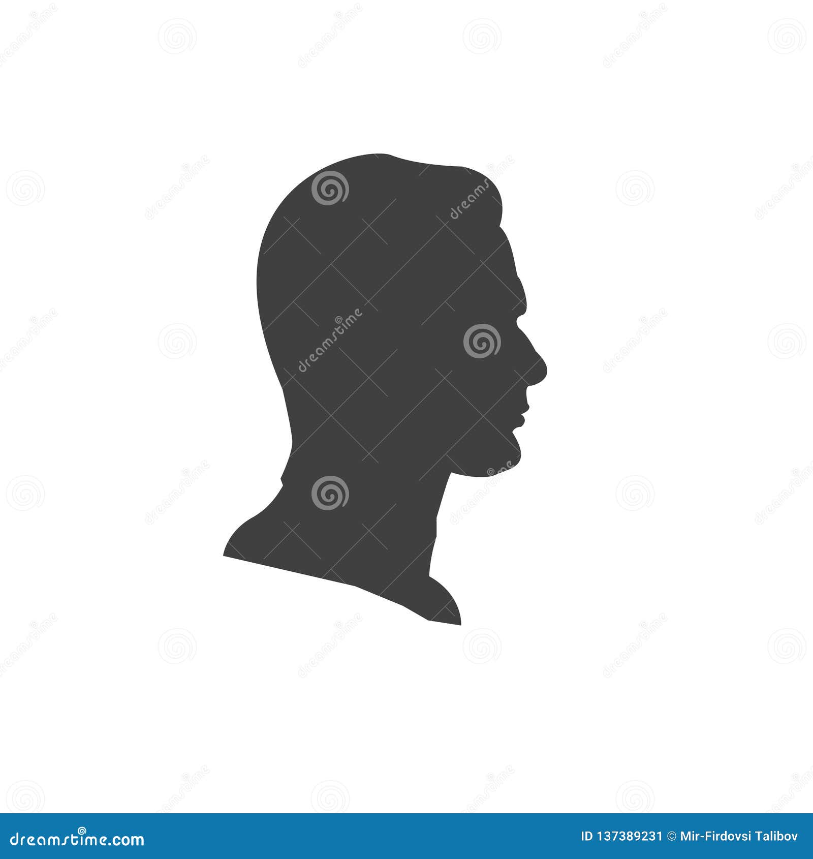 Man Profil Silhouette. Vector Illustration Stock Illustration ...