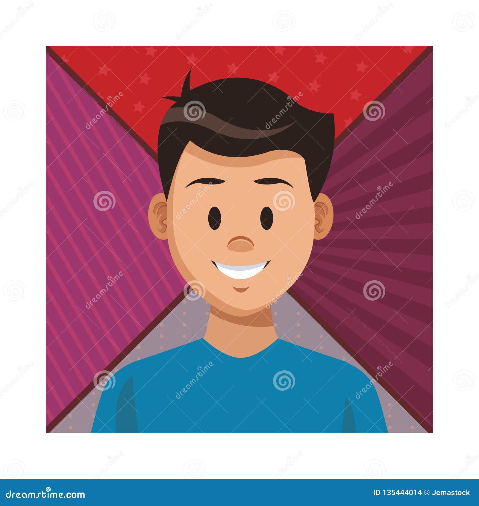 Man profile cartoon stock vector. Illustration of display - 135444014