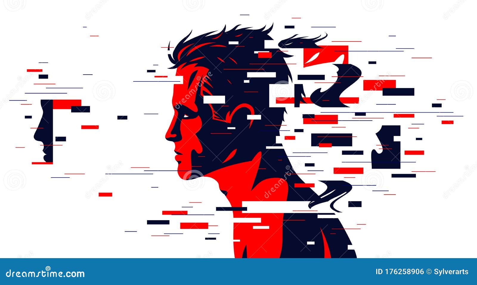 Glitch Dynamic Icon On Black Background. Stock Image | CartoonDealer ...