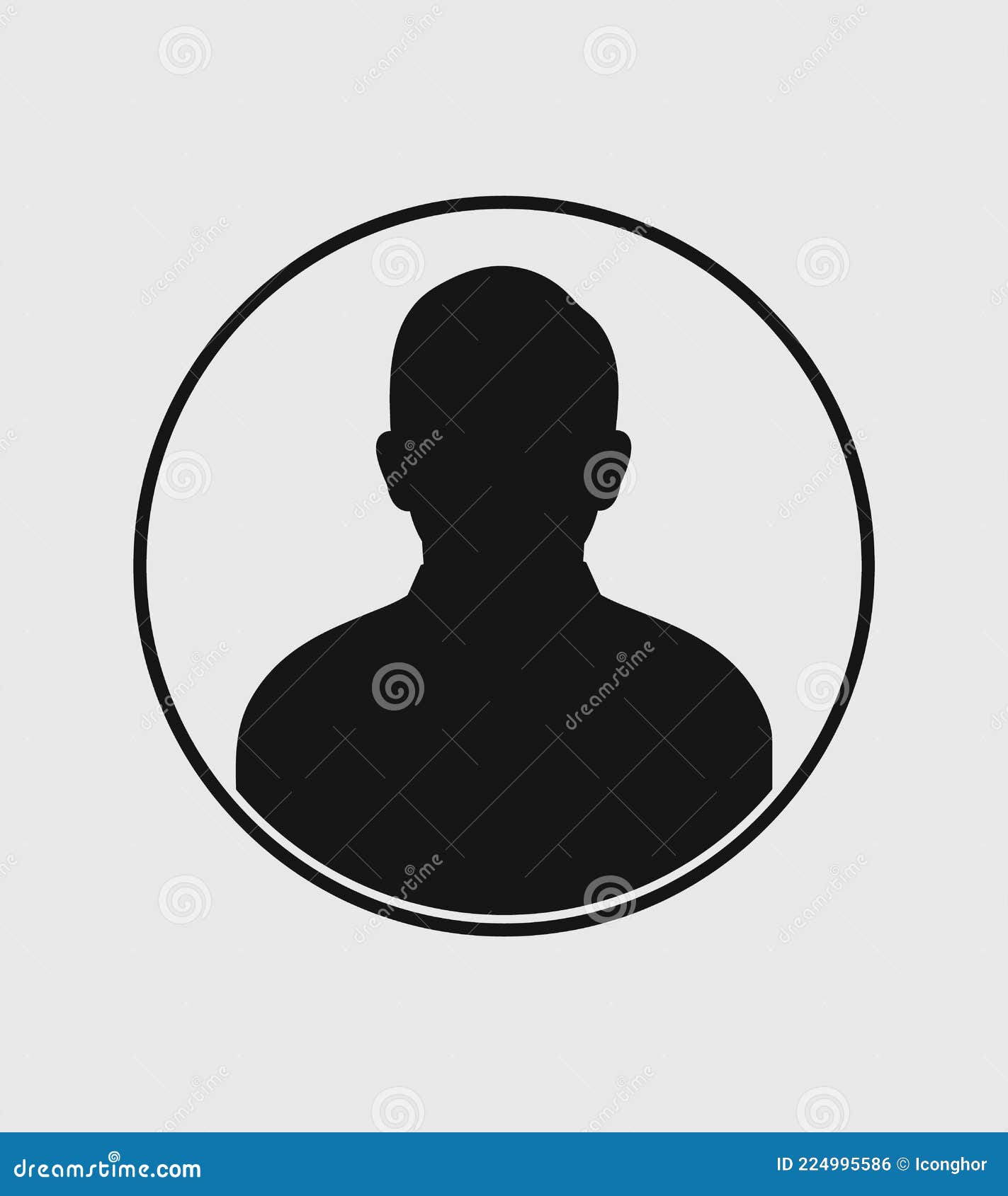 Man profile Icon stock vector. Illustration of head - 224995586