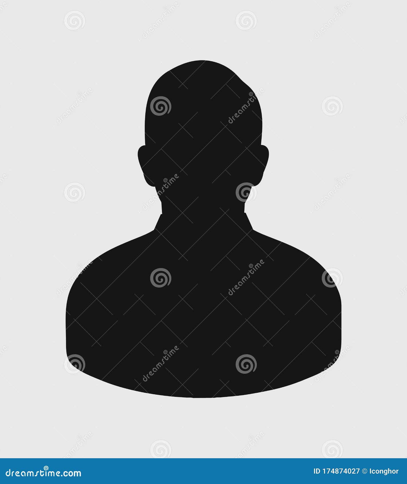 Man profile Icon stock vector. Illustration of portrait - 174874027