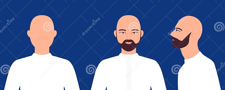 Man Profile on Isolated Background Stock Illustration - Illustration of ...