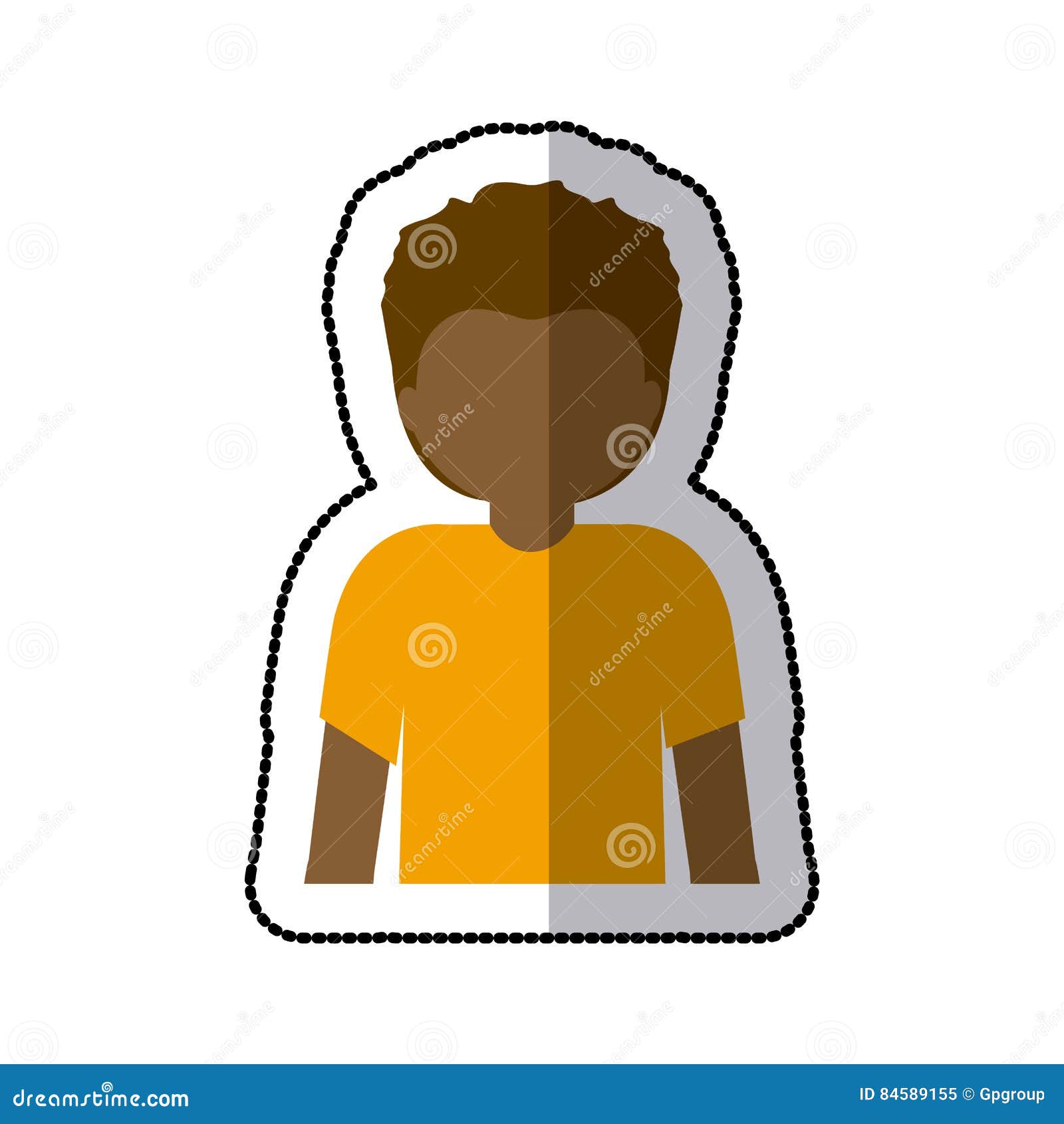 Man profile pictogram stock vector. Illustration of side - 84589155