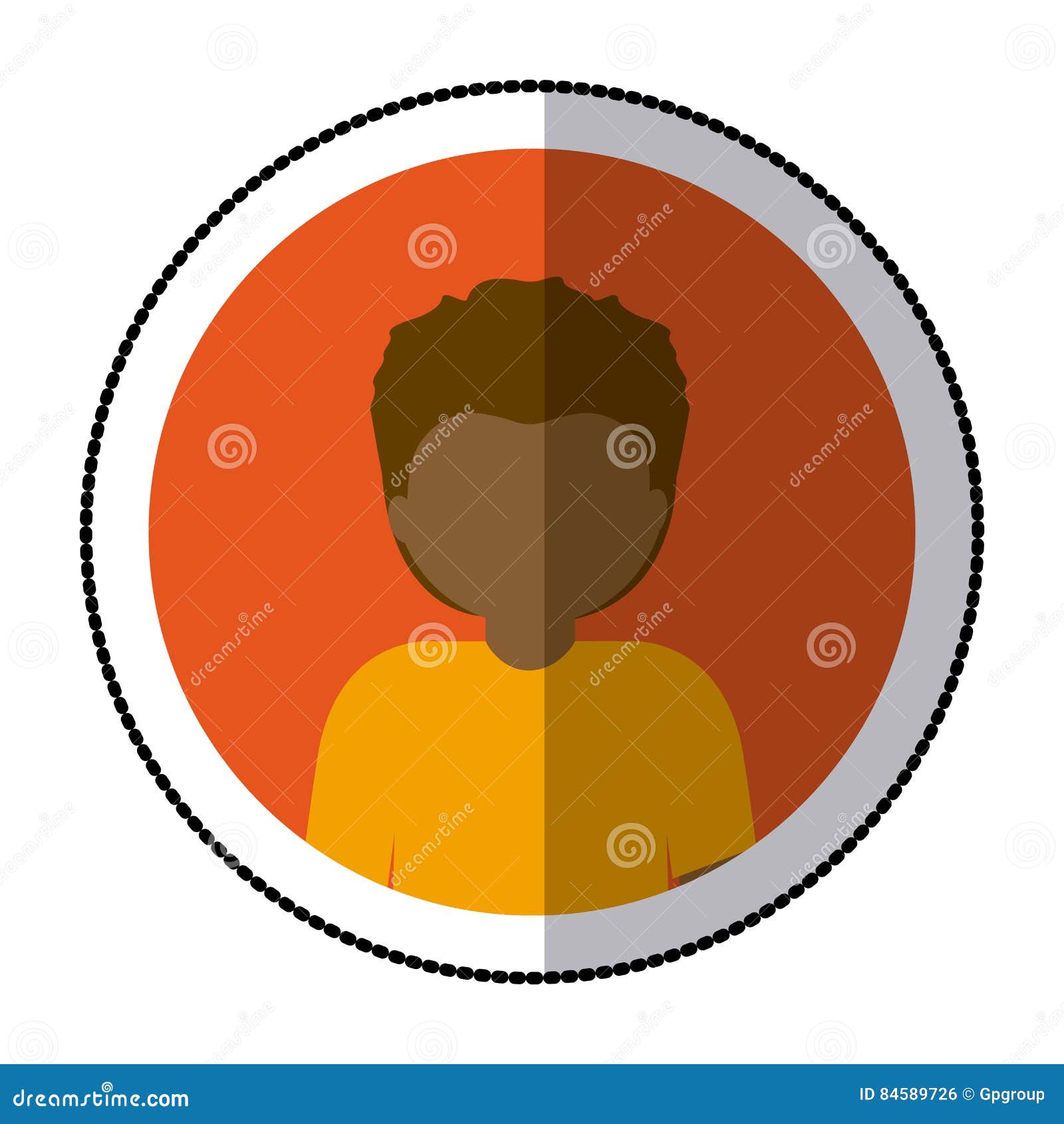 Man profile pictogram stock vector. Illustration of face - 84589726