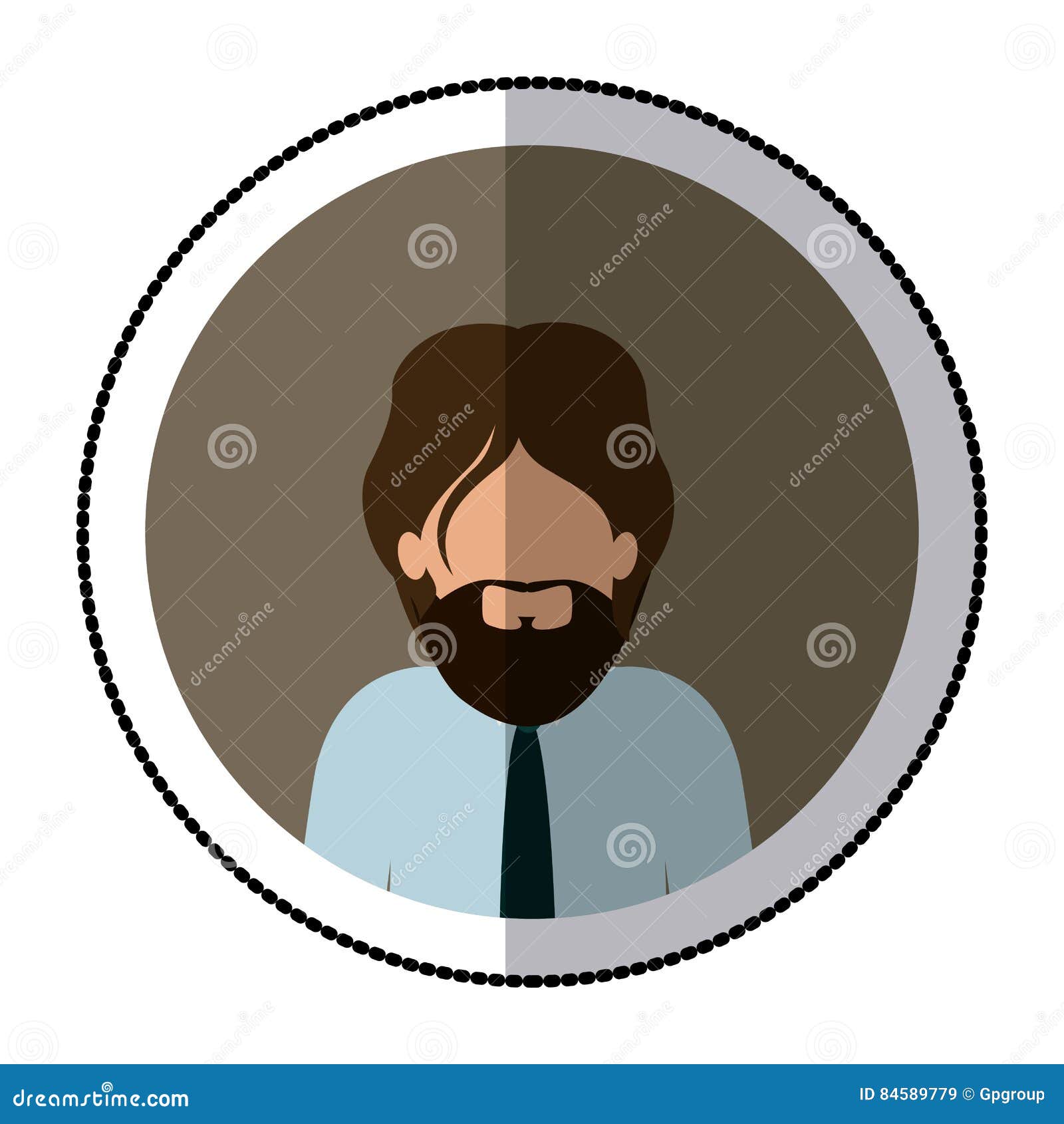 Man profile pictogram stock vector. Illustration of human - 84589779