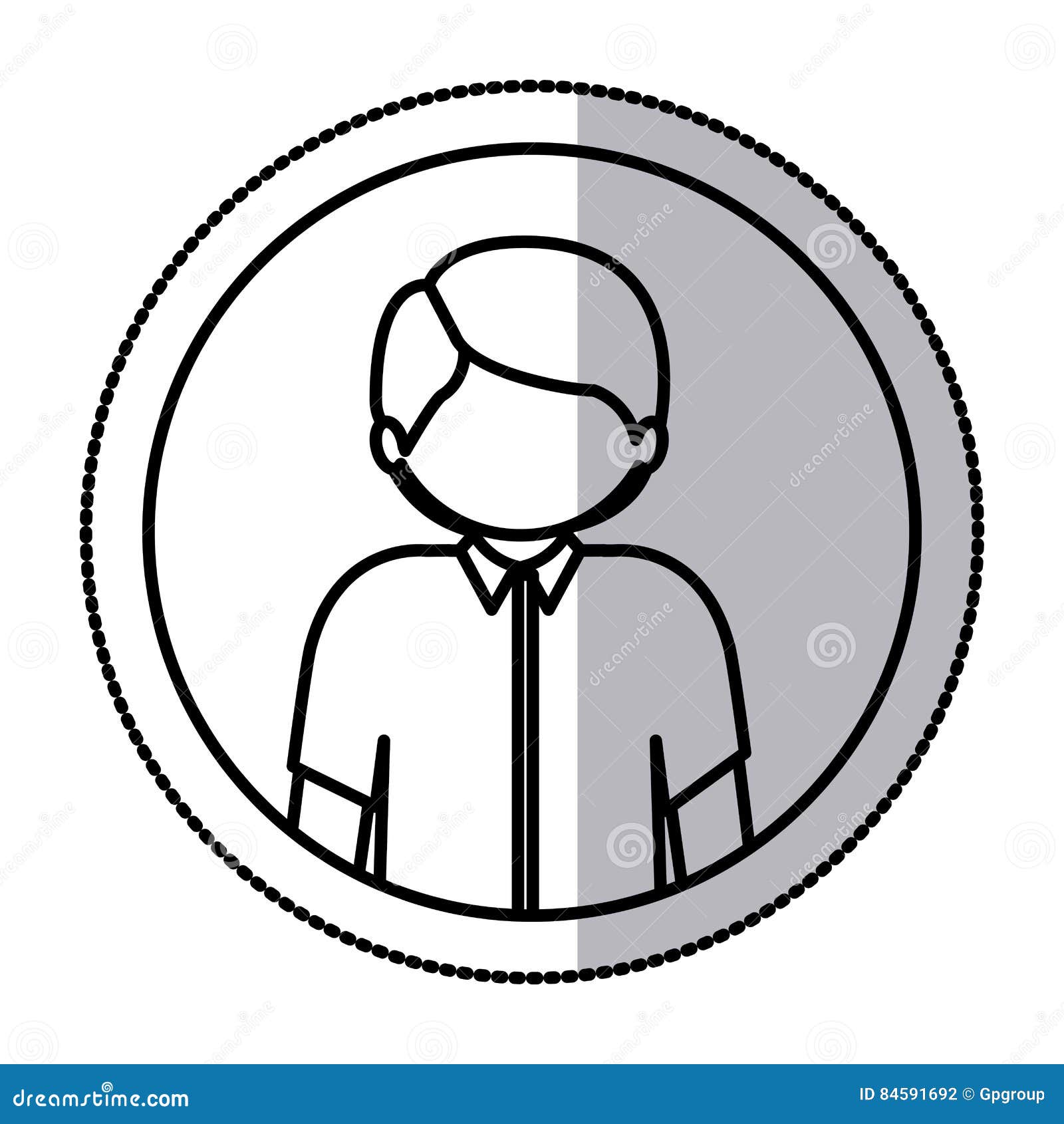 Man profile pictogram stock vector. Illustration of human - 84591692