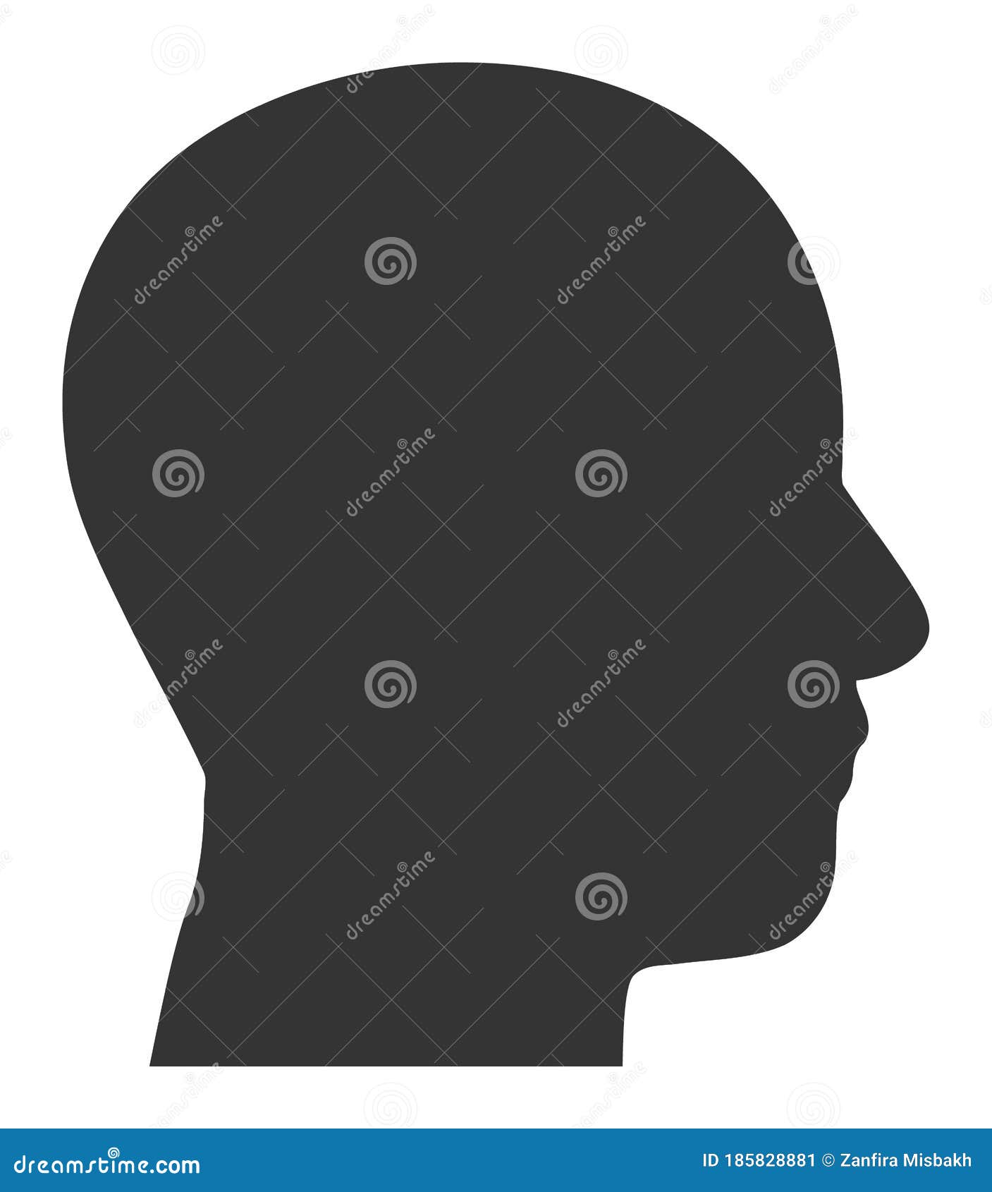 Man Profile Vector Icon Flat Illustration Stock Vector - Illustration ...