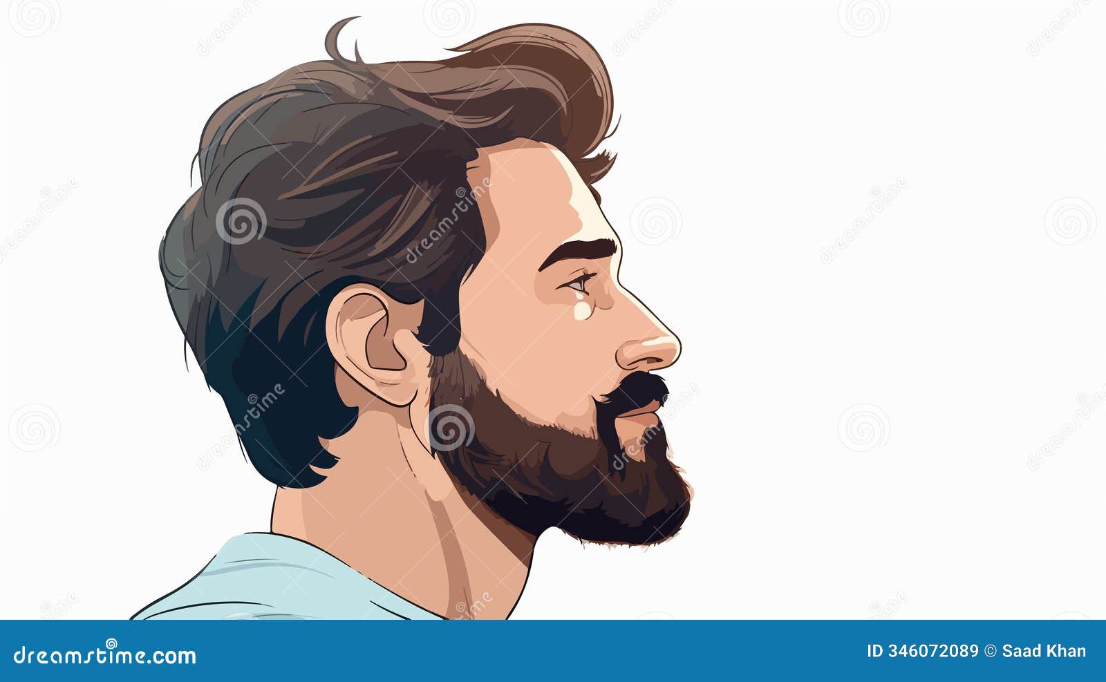 Man Profile Vector Illustration Cartoon Vector Illustration Stock ...