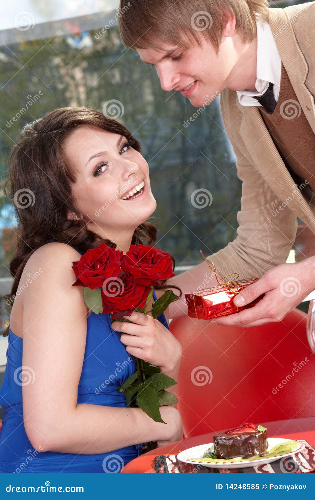 Man Propose Marriage To Beautiful Girl. Stock Image - Image of night ...