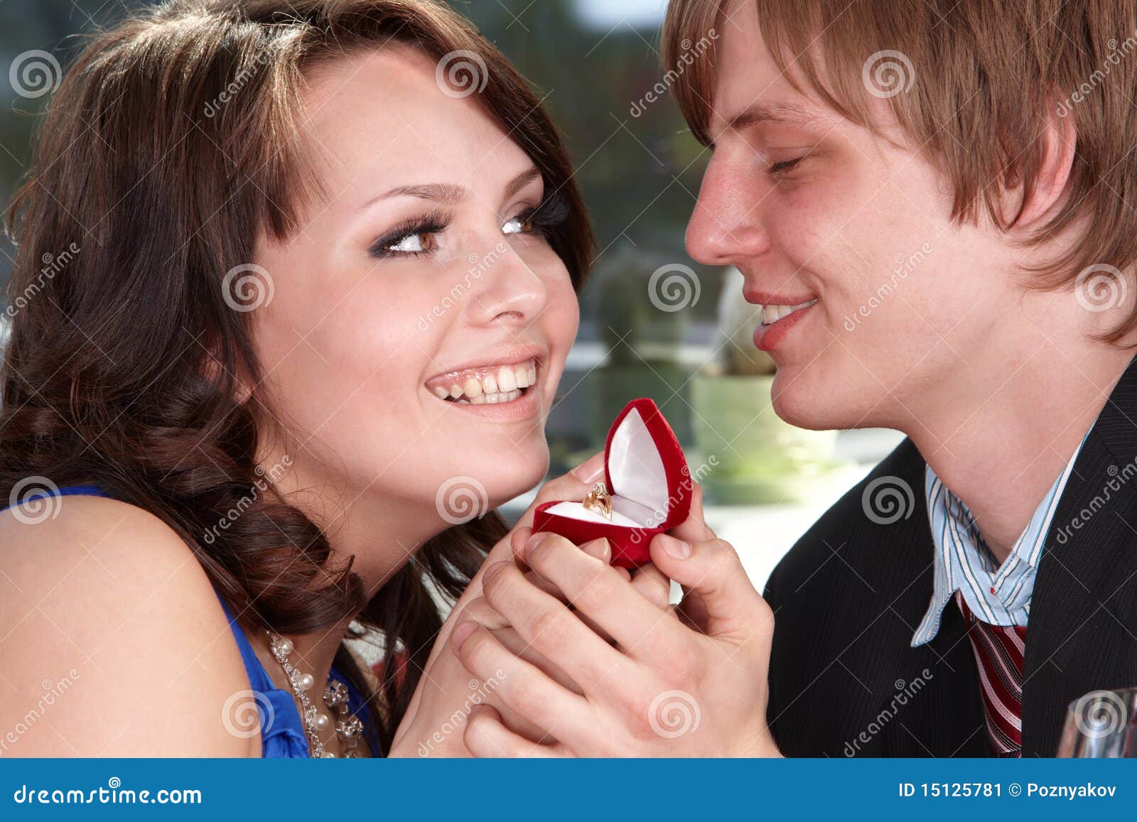 Man Propose Marriage To Girl. Stock Image - Image of engagement, love ...