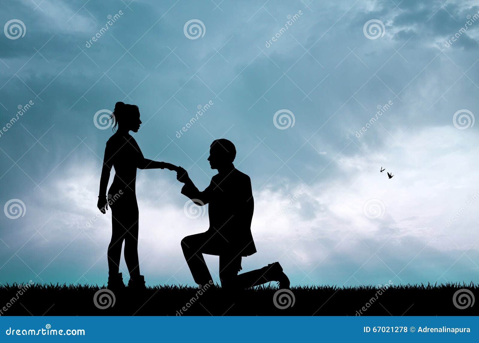 Man propose to woman stock illustration. Illustration of engagement ...