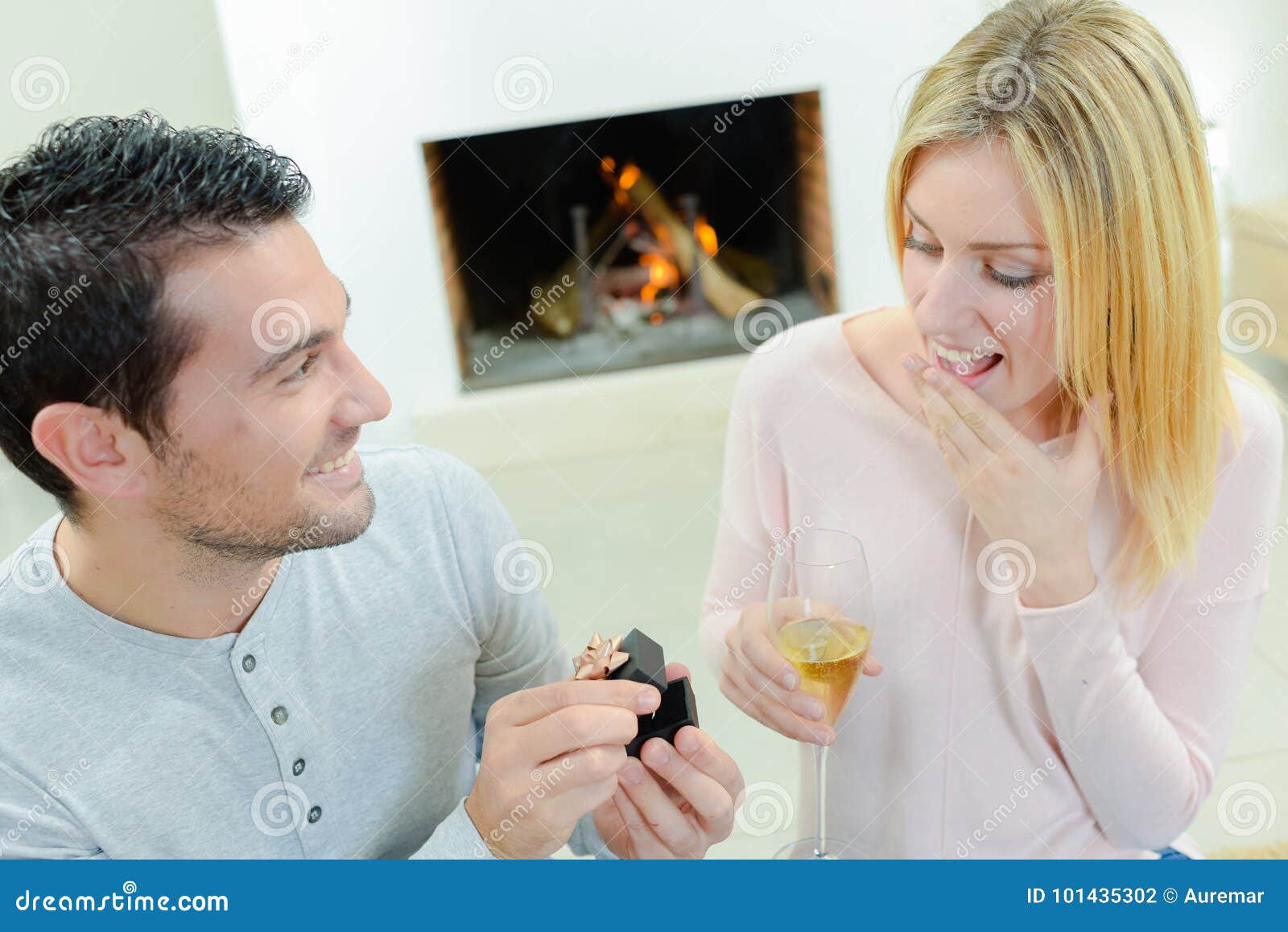 Man Proposing To Girlfriend Stock Photo - Image of expression, happy ...