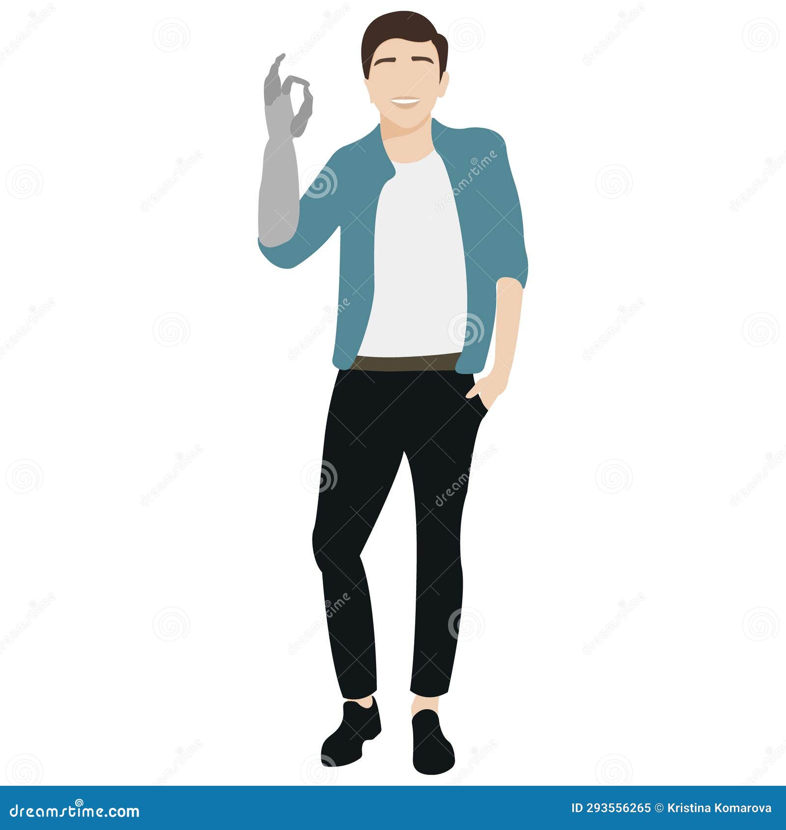 Prosthetic Hand Black Icon Concept. Prosthetic Hand Flat Vector Symbol ...