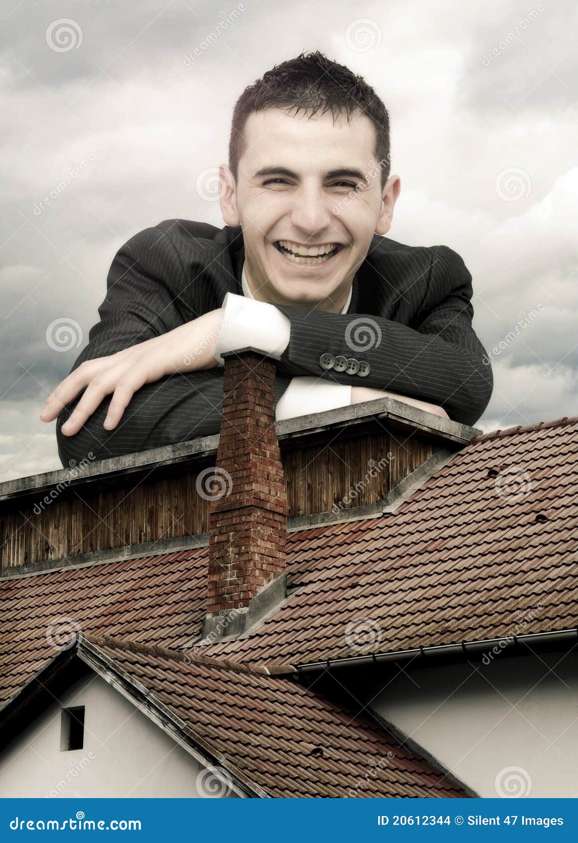 Man protecting his home stock photo. Image of view, private - 20612344