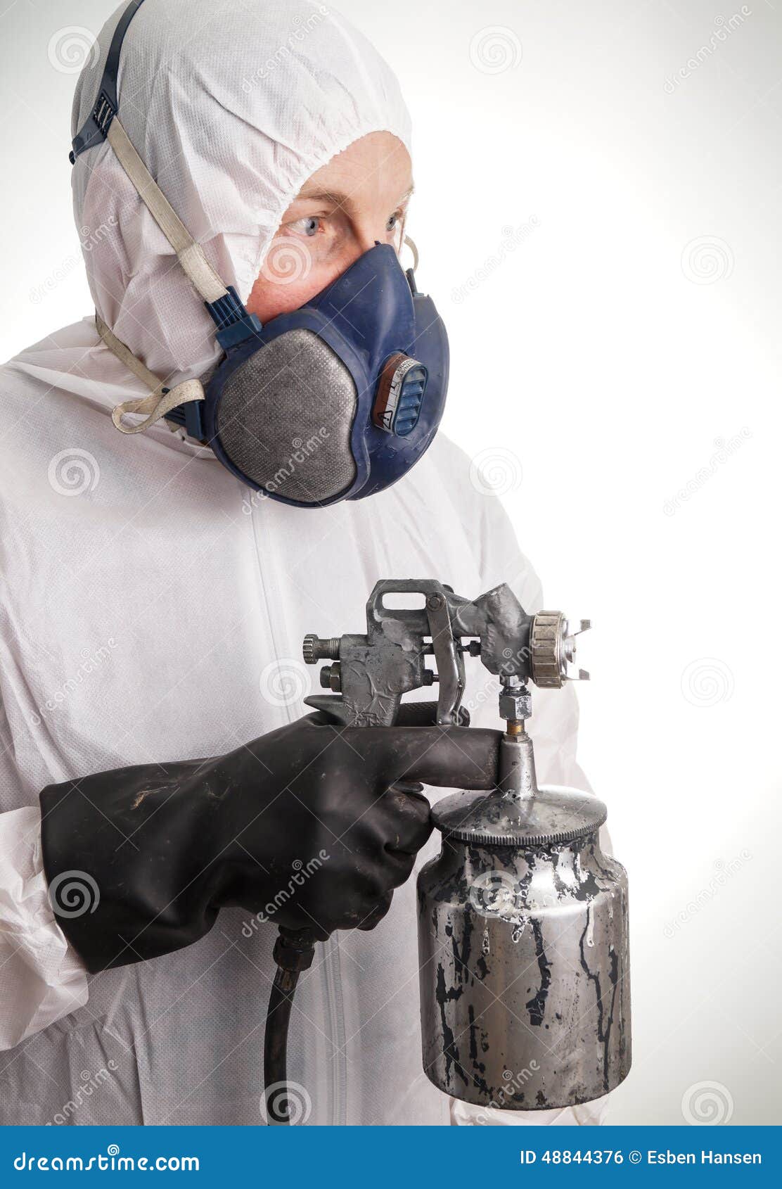Man in protective suit stock photo. Image of indicates - 48844376
