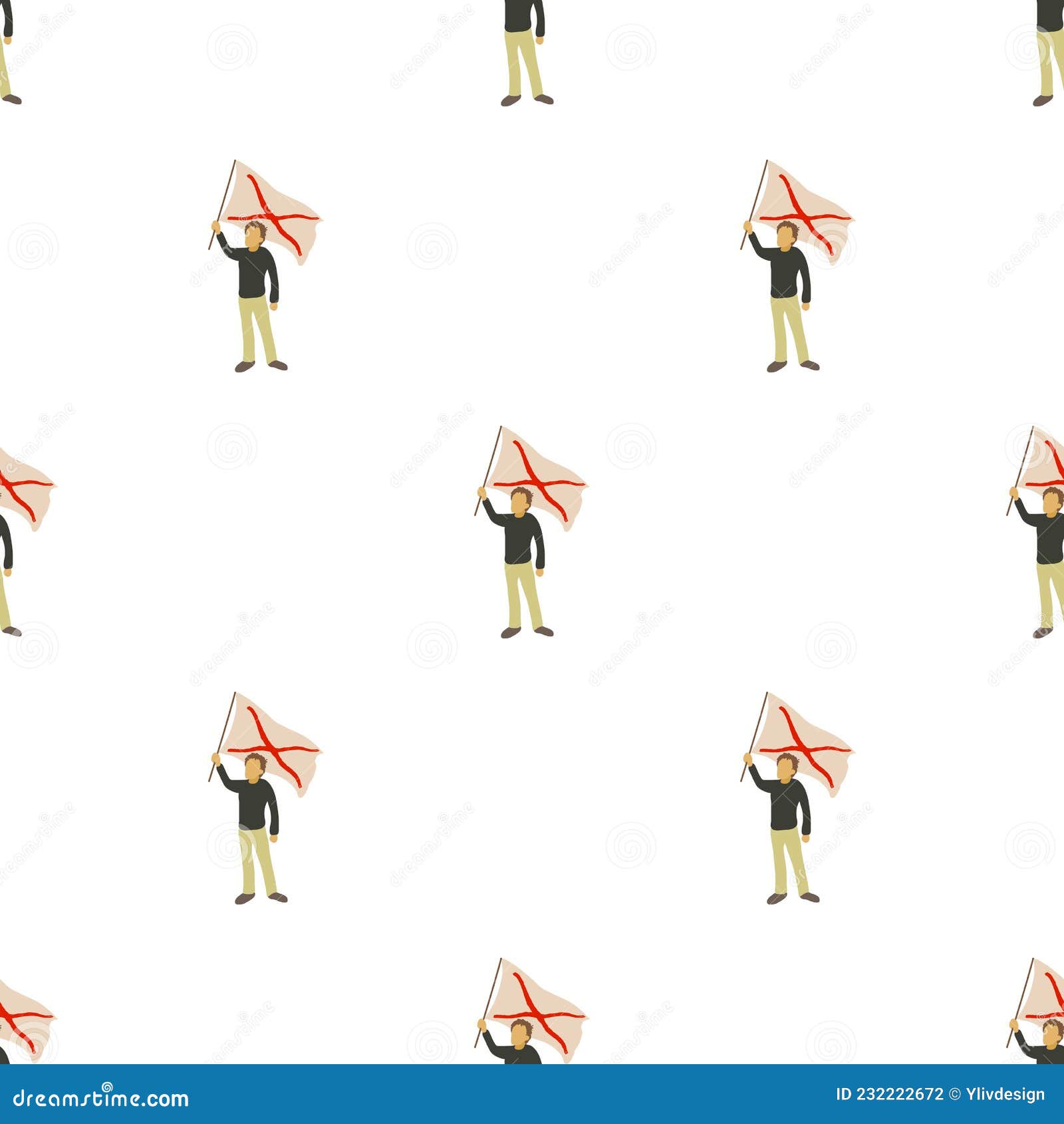 Man Protest Pattern Seamless Vector Stock Vector - Illustration of ...