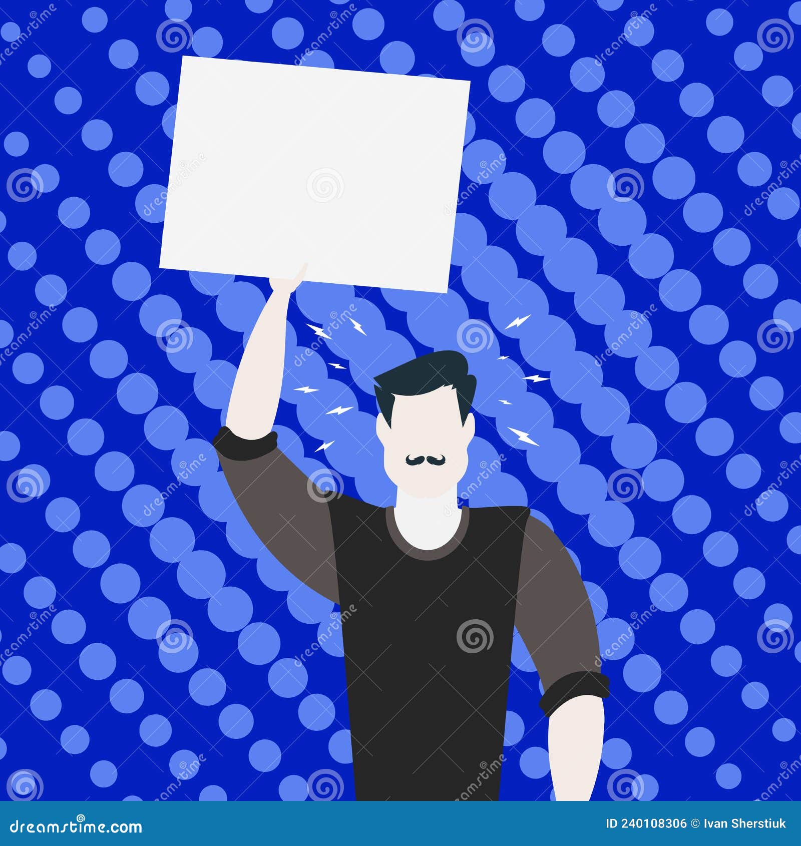 A Man is Protesting with Banners in His Hands. the Concept of Citizens ...