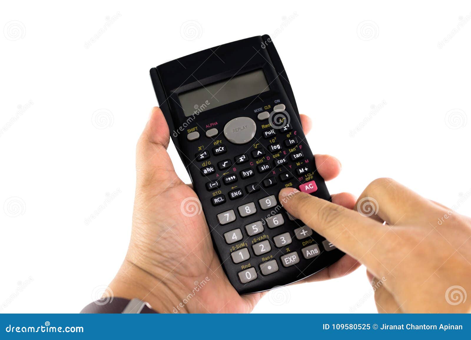 Black Calculator of Engineering Stock Image - Image of calculator ...