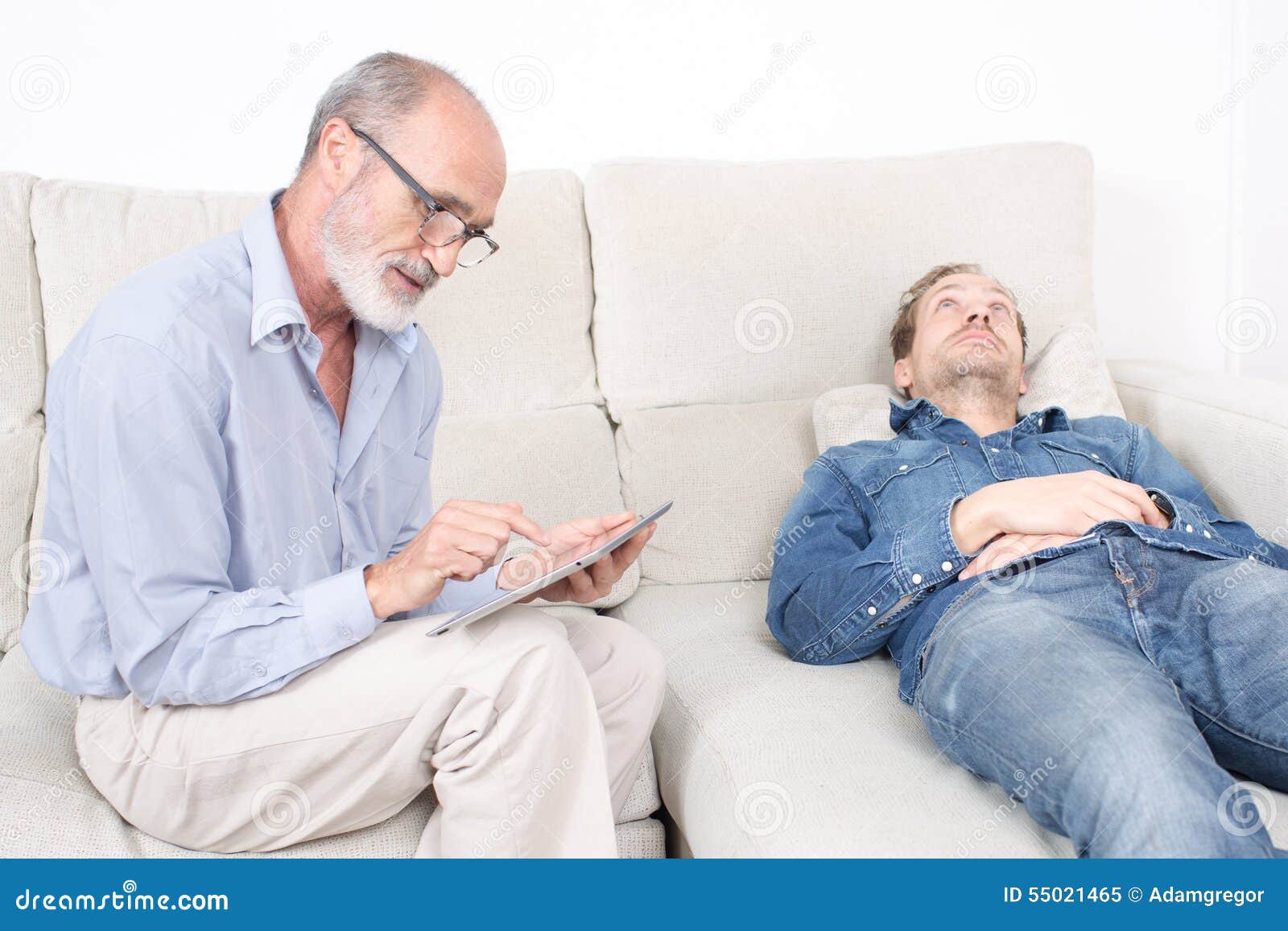 Man at the psychologist stock image. Image of health - 55021465