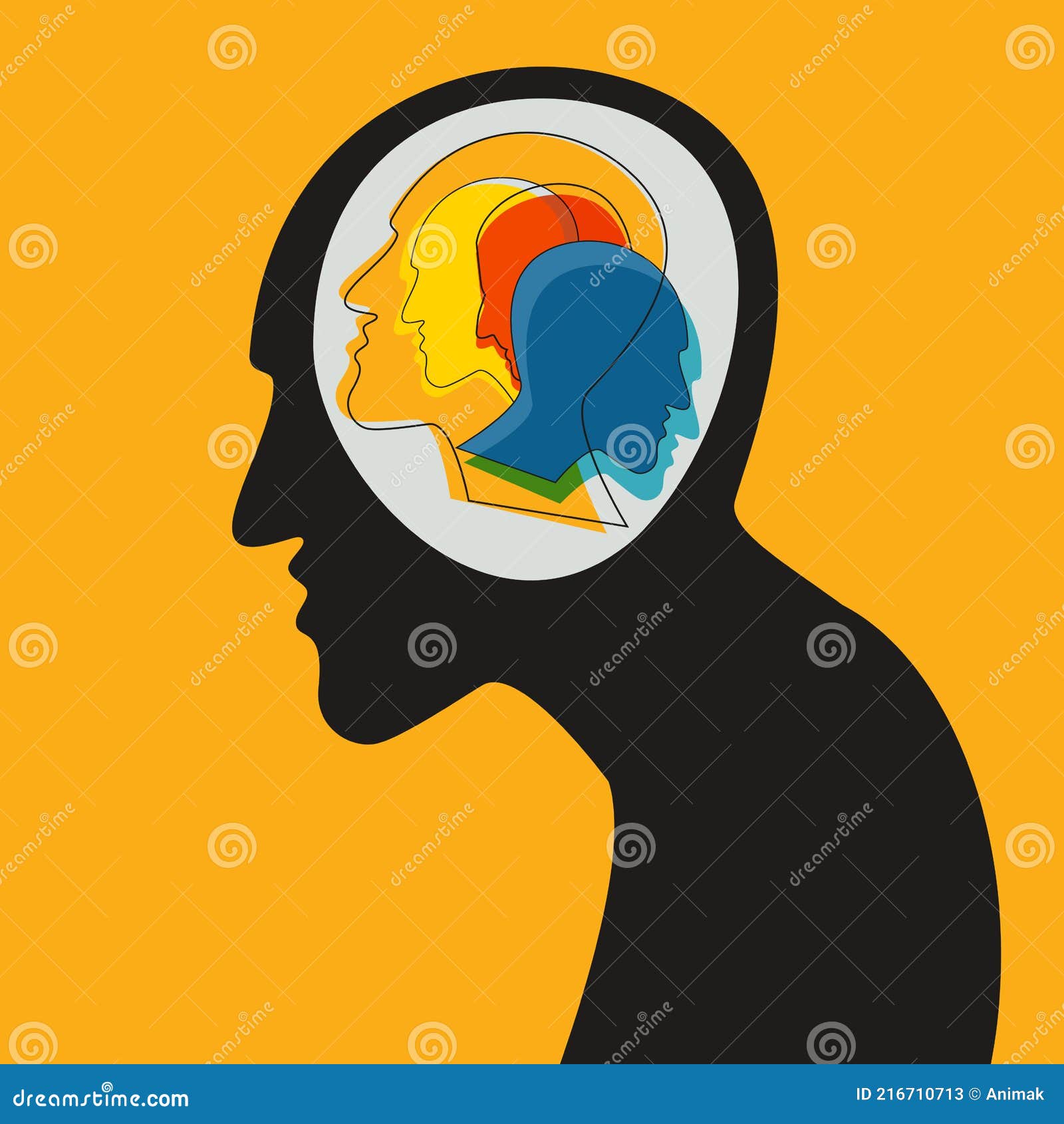 Anxiety Human Brain Problem Autism Stress Mental Condition Vector ...