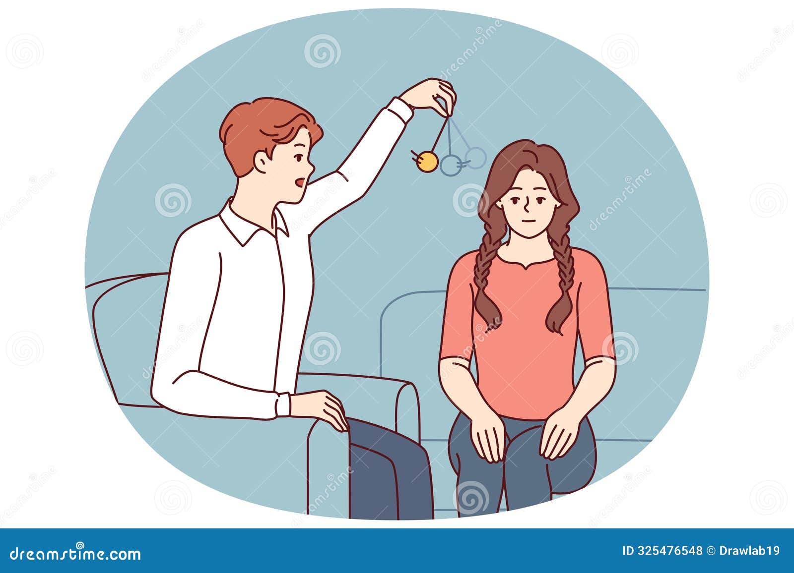 Man Psychotherapist Hypnotizes Patient Using Pendulum To Solve ... Man Psychotherapist Hypnotizes Patient Using Pendulum To Solve ...