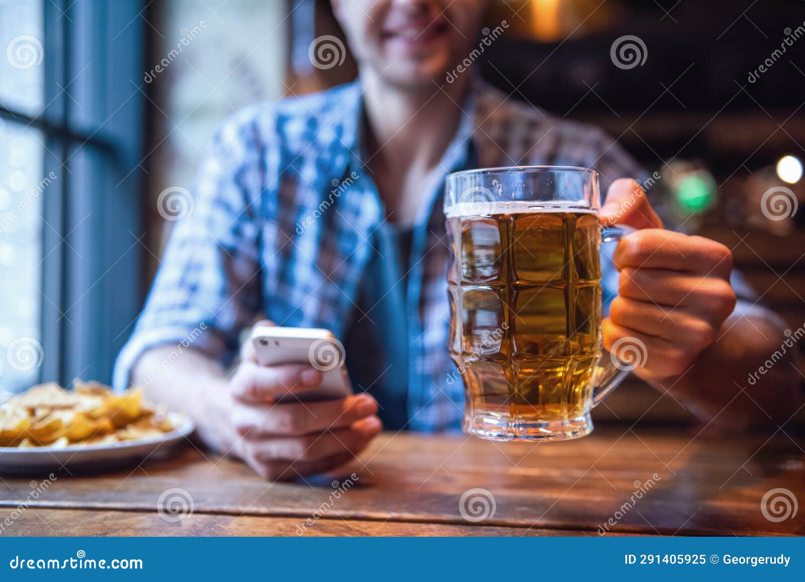 Man at the pub stock image. Image of male, caucasian - 291405925