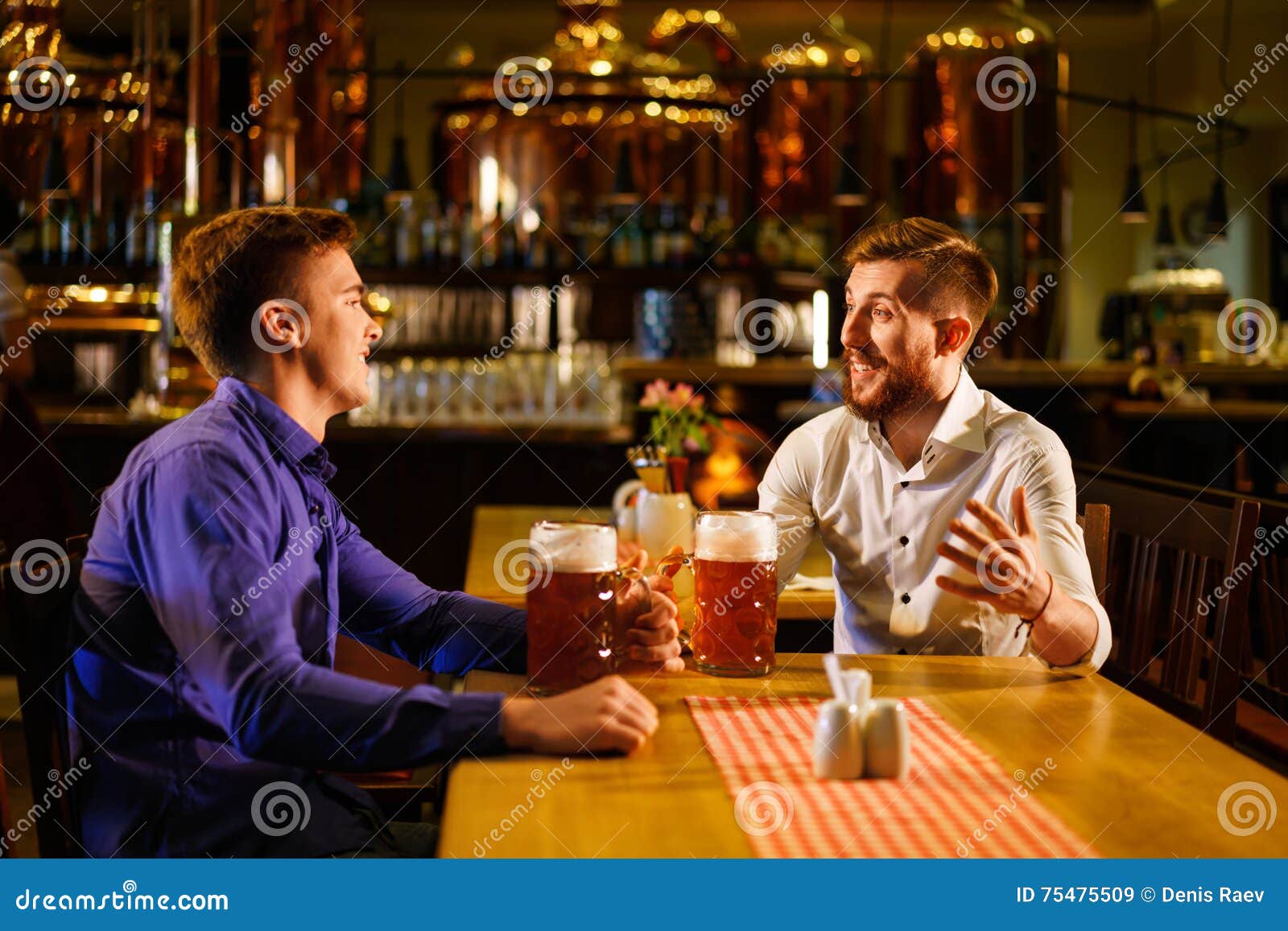 Man in a pub stock image. Image of happiness, indoors - 75475509