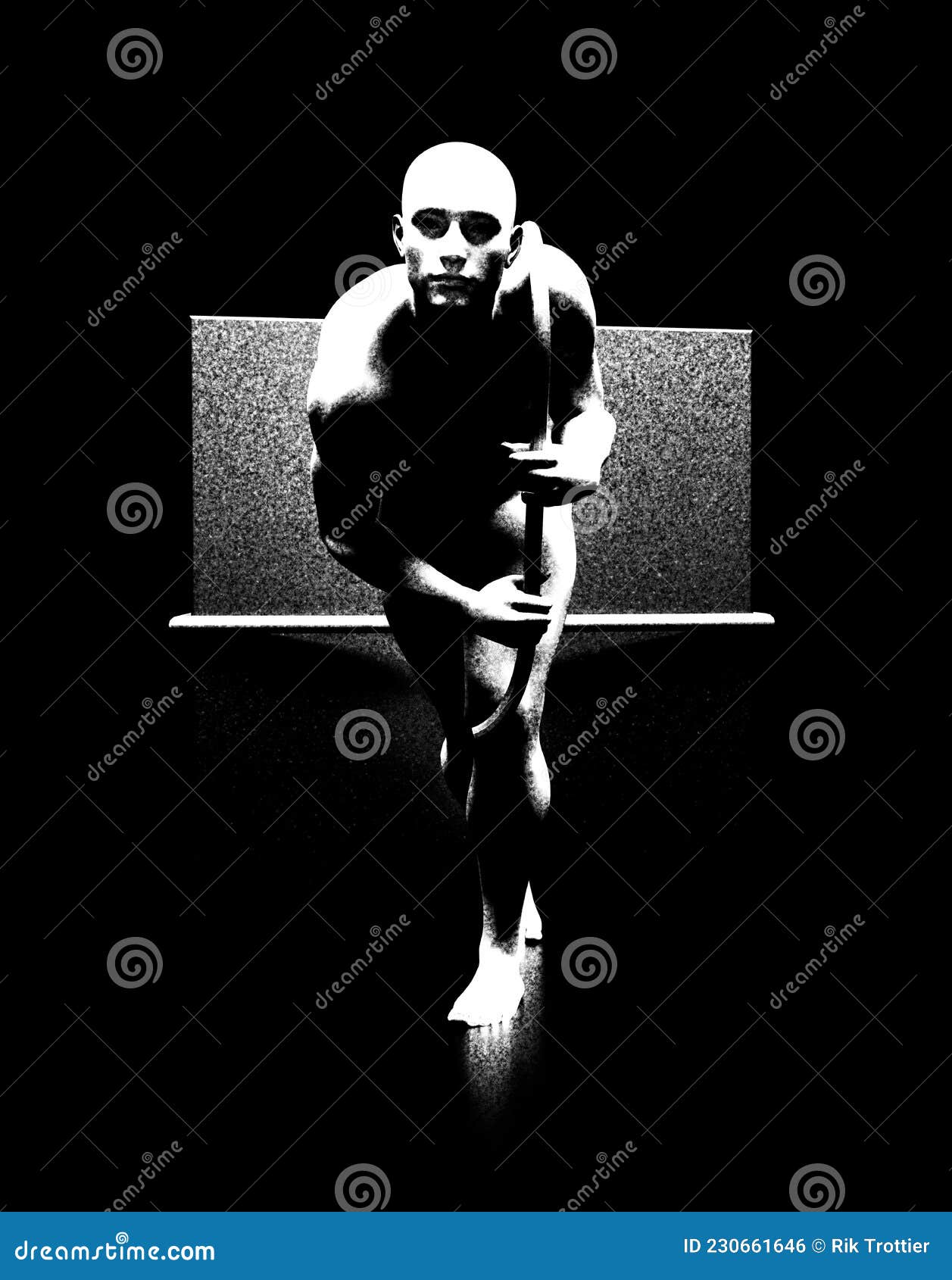 Man pulling heavy weight stock illustration. Illustration of stress ...