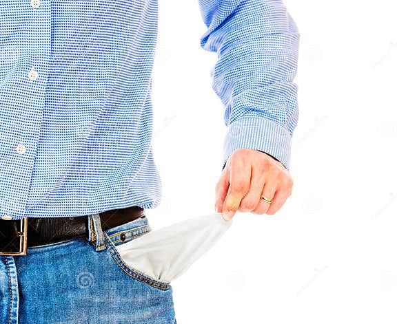Man Pulling Out Empty Pockets Stock Image - Image of people, bankruptcy ...